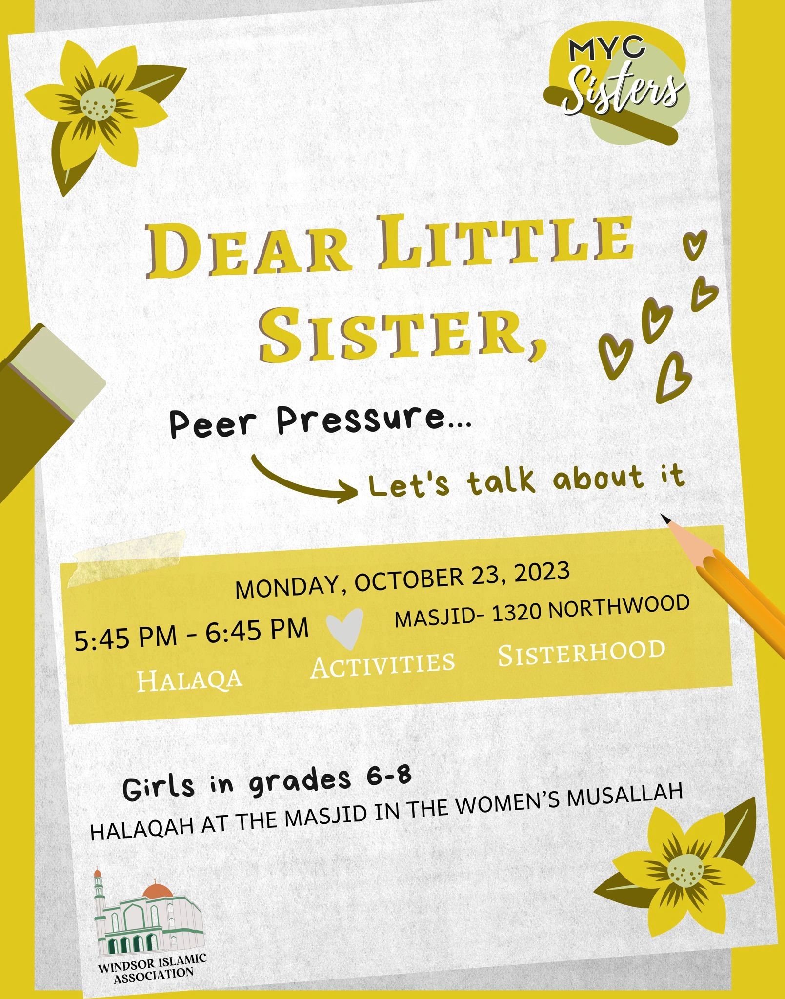 Dear Little Sister, Let's Talk About Pressure
